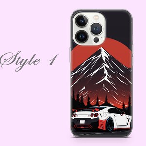GTR R34 R35 Japanese Cars JDM Fuji Mountain Phone Case for iPhone 14 13 ...