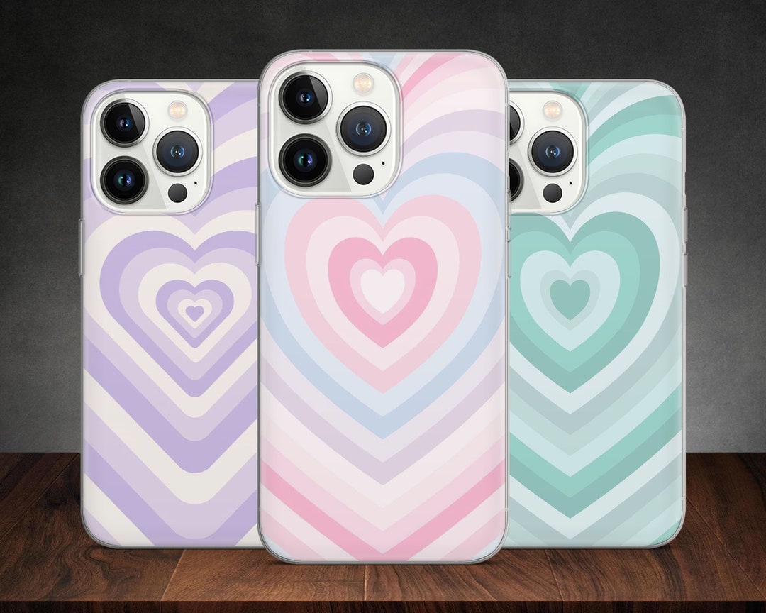 Colorful Heart Pattern Aesthetic Cute Love Phone Case for iPhone 14 13 ...