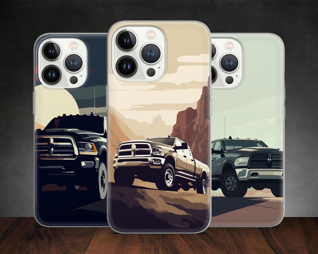 Ram 3500 Pickup Truck American Classic Art Phone Case for iPhone 16 15 ...