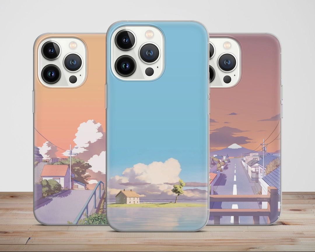 Lo-fi Anime Aesthetic Lonely Road Phone Case for iPhone 14 13 Pro Max ...