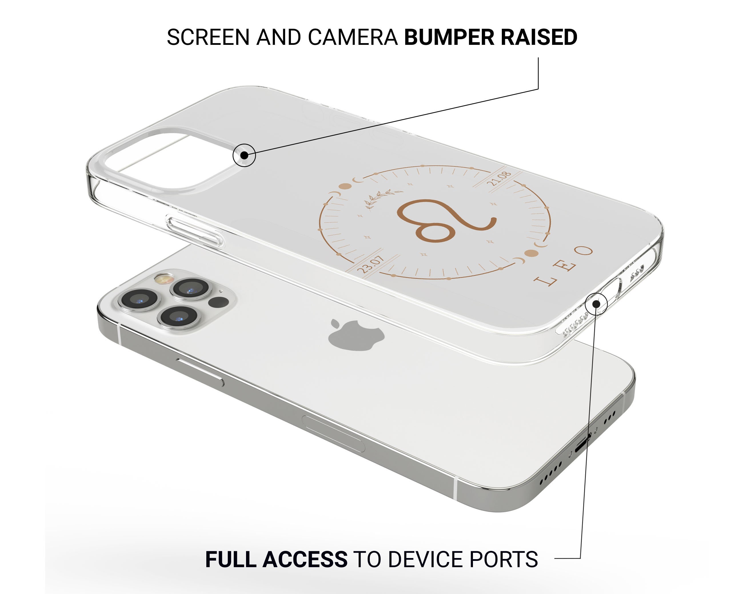 Leo Zodiac Sign Astrology Stars Phone Case for iPhone 15 14 13 Pro Max ...
