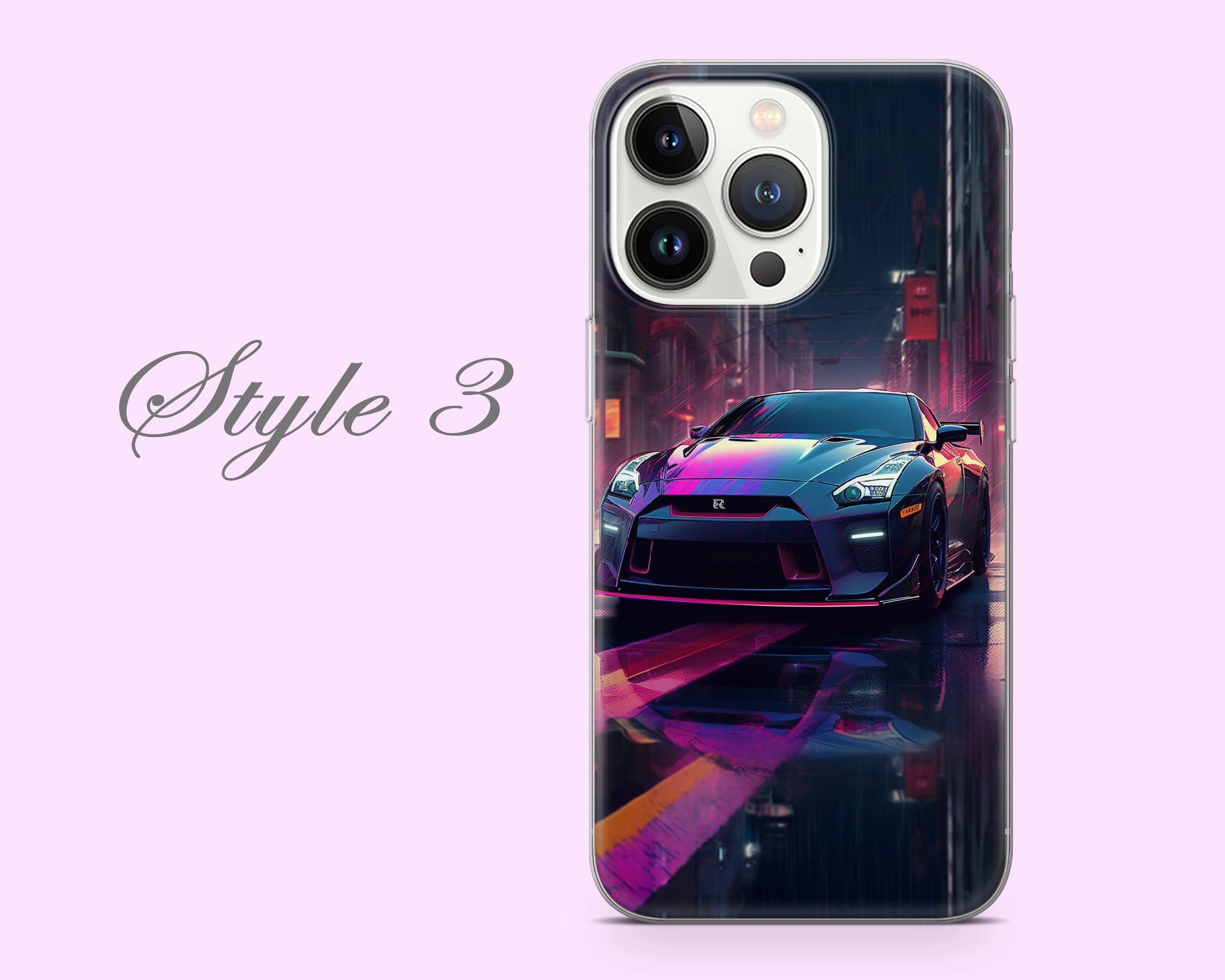 GT-R R35 Skyline Neon Wave Car Phonk Street Art Phone Case for - Etsy