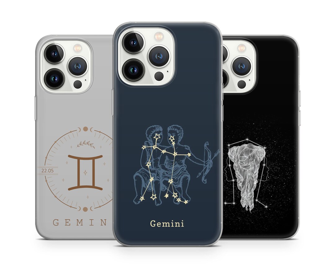 Gemini Zodiac Sign Astrology Stars Phone Case for iPhone 15 14 13 Pro Max 12 11 X XS 8 7, Fits ...