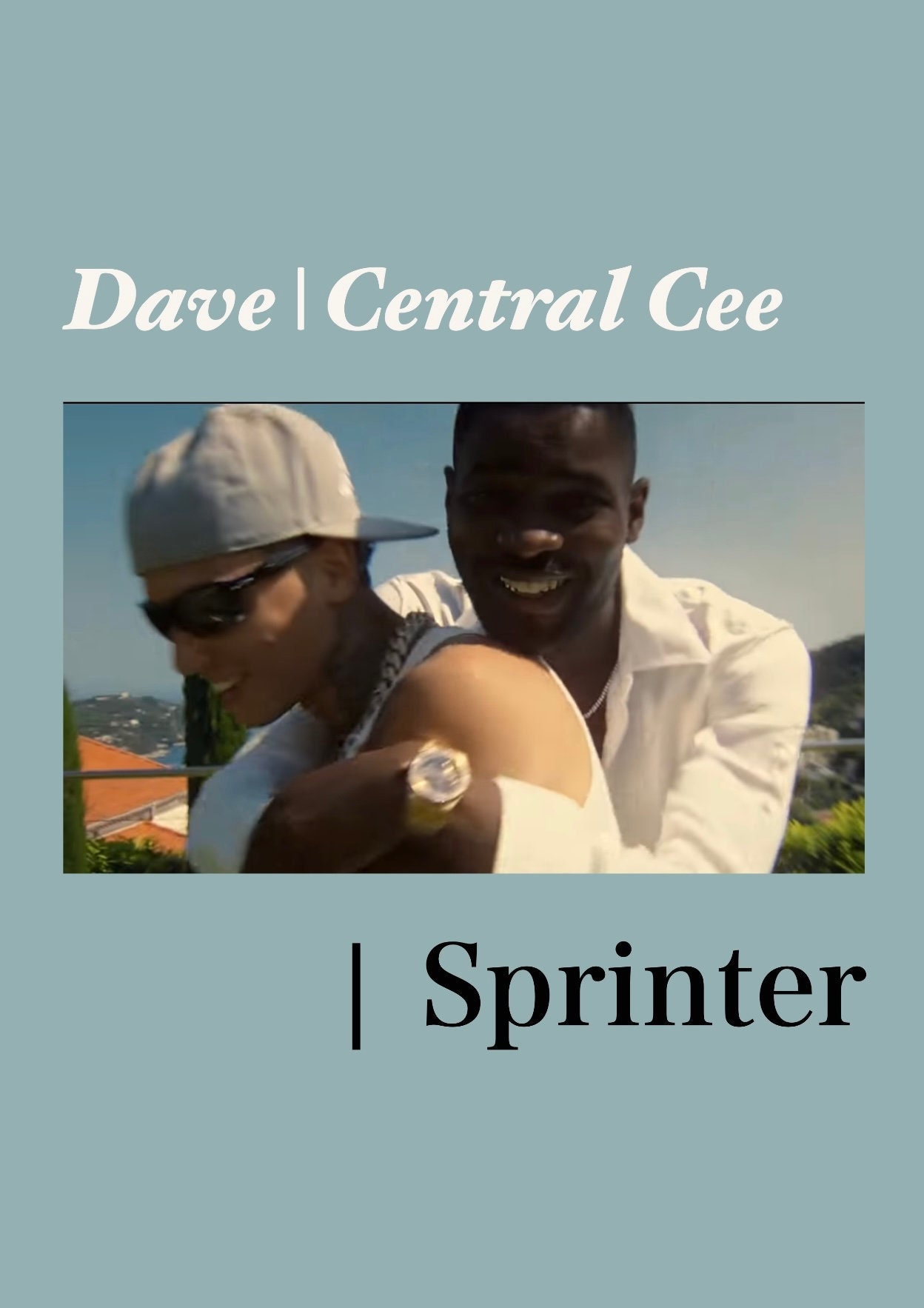 Dave X Central Cee Poster Wallpaper Sprinter - Etsy