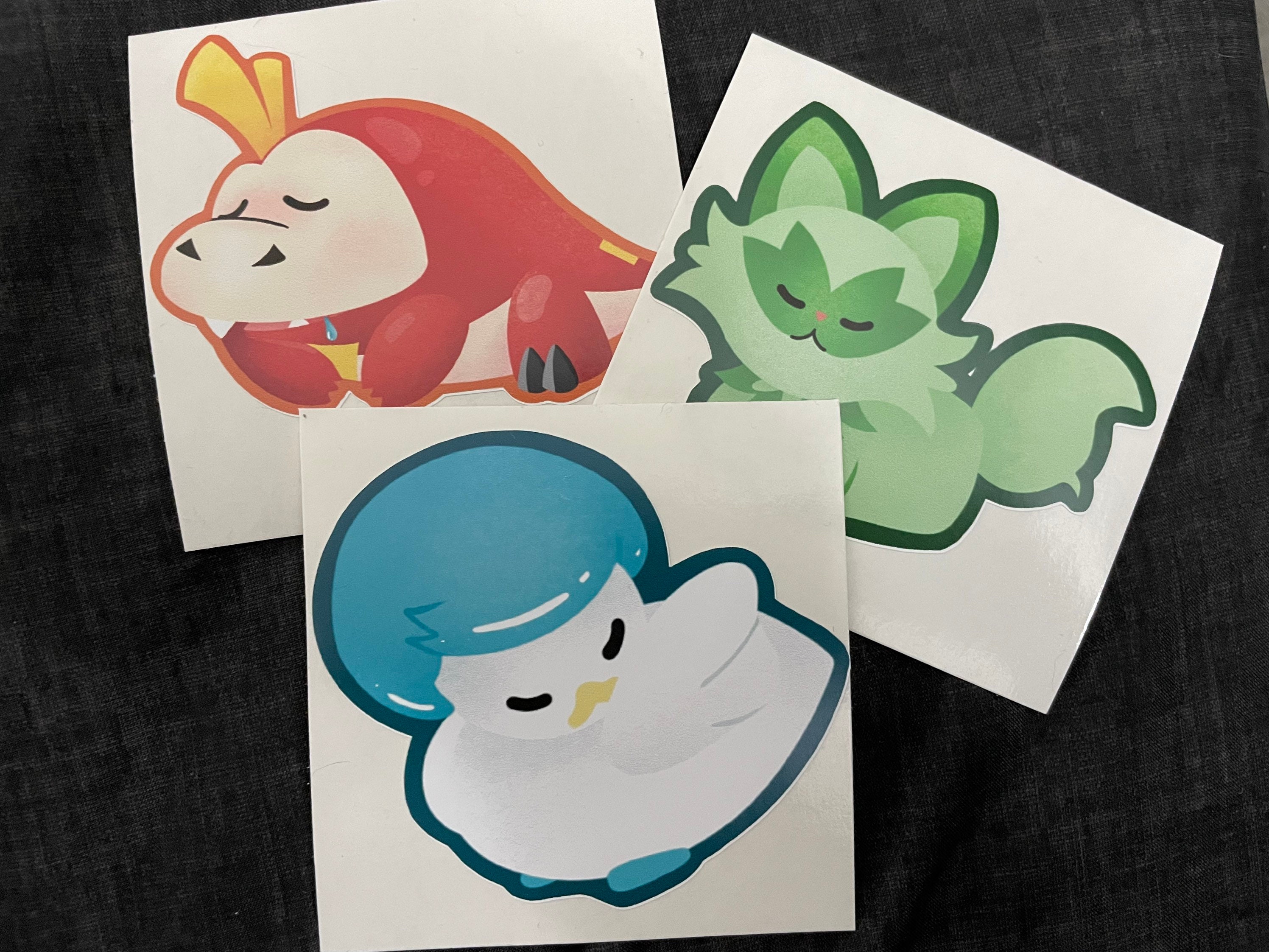 Pokémon Scarlet/violet Inspired Sticker Set Duckling Croc - Etsy