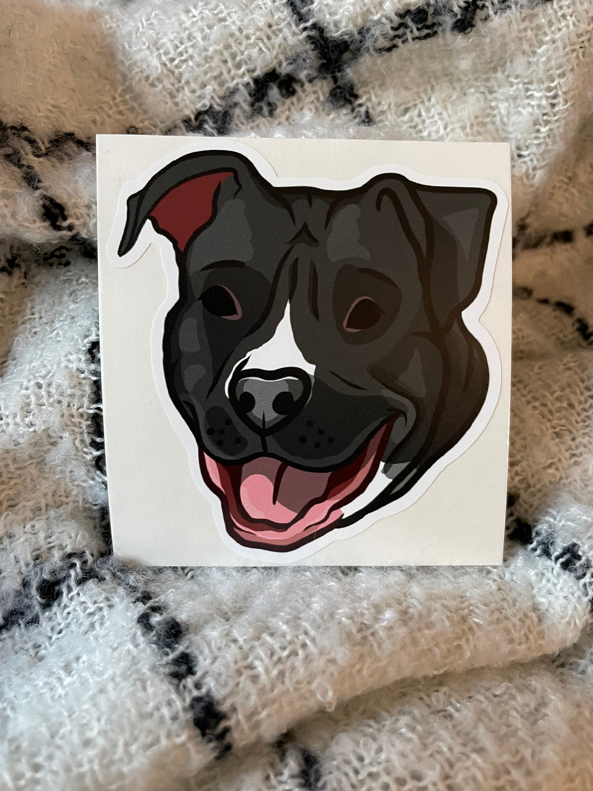 Pitbull Vinyl Sticker Dog Stickers Pet Stickers Water Bottle Decal ...