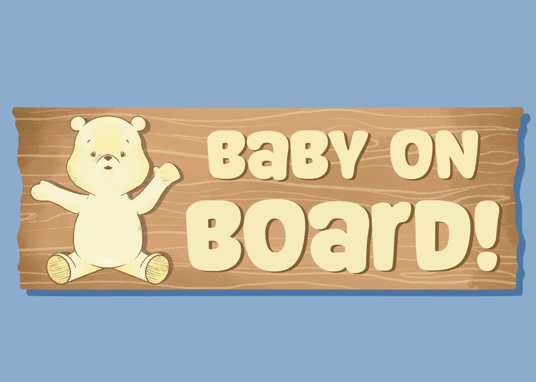 Baby on Board Bear Car Sticker | Character Stickers | Car Accessories ...