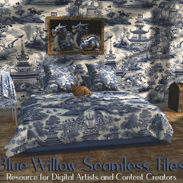 Blue Willow Tiles - Etsy