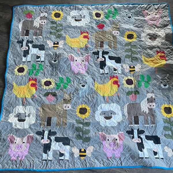 Farm Animals Quilt - Etsy