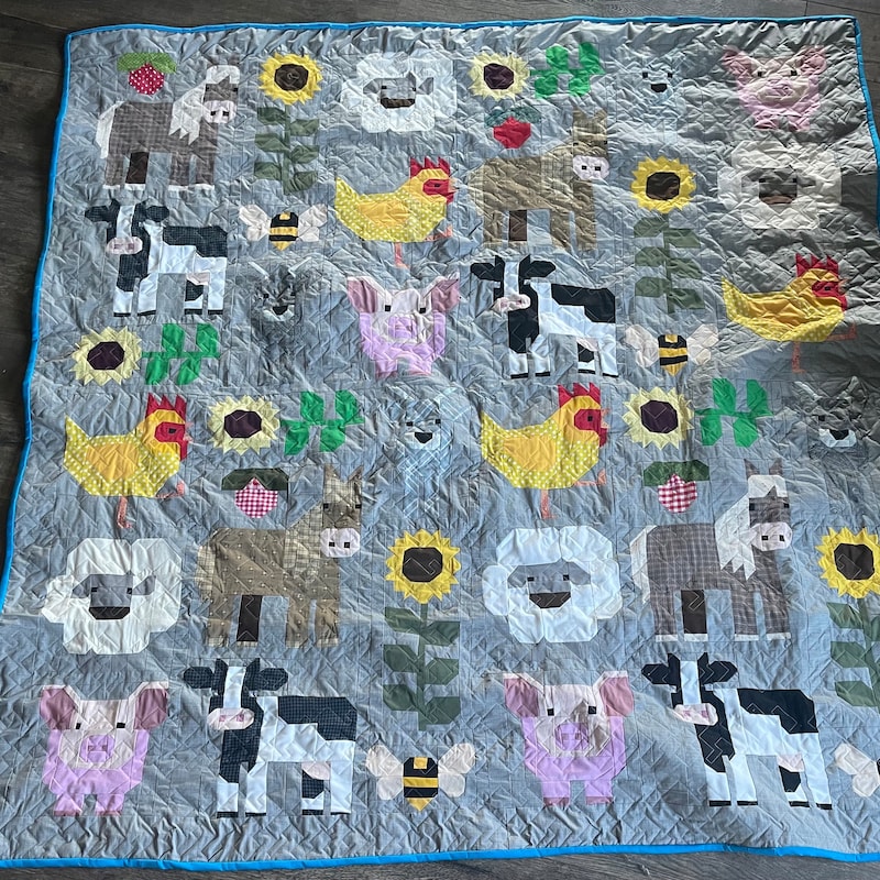 Farm Animals Quilt - Etsy