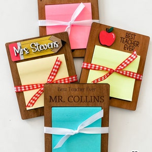 Teacher Appreciation Sticky Note Holder Custom Desk Organizer for End ...