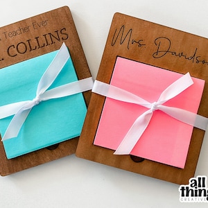 Teacher Appreciation Sticky Note Holder Custom Desk Organizer for End ...