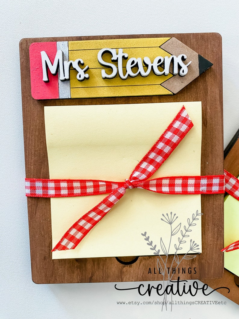 Teacher Appreciation Sticky Note Holder Custom Desk - Etsy