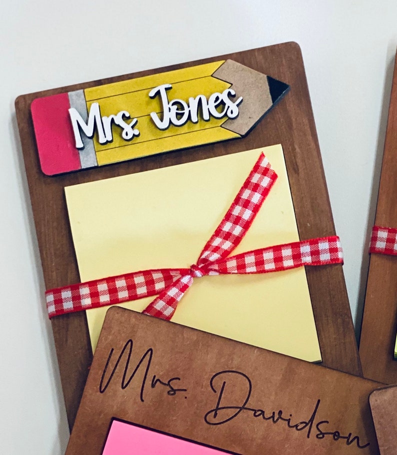 Teacher Appreciation Sticky Note Holder Custom Desk - Etsy