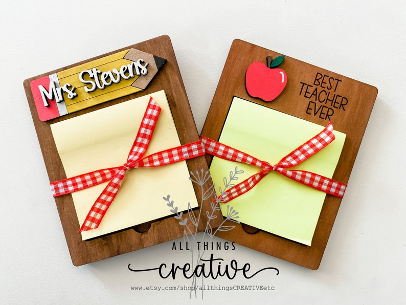Teacher Appreciation Sticky Note Holder Custom Desk - Etsy
