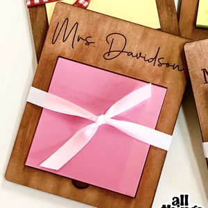 Teacher Appreciation Sticky Note Holder Custom Desk Organizer for End ...