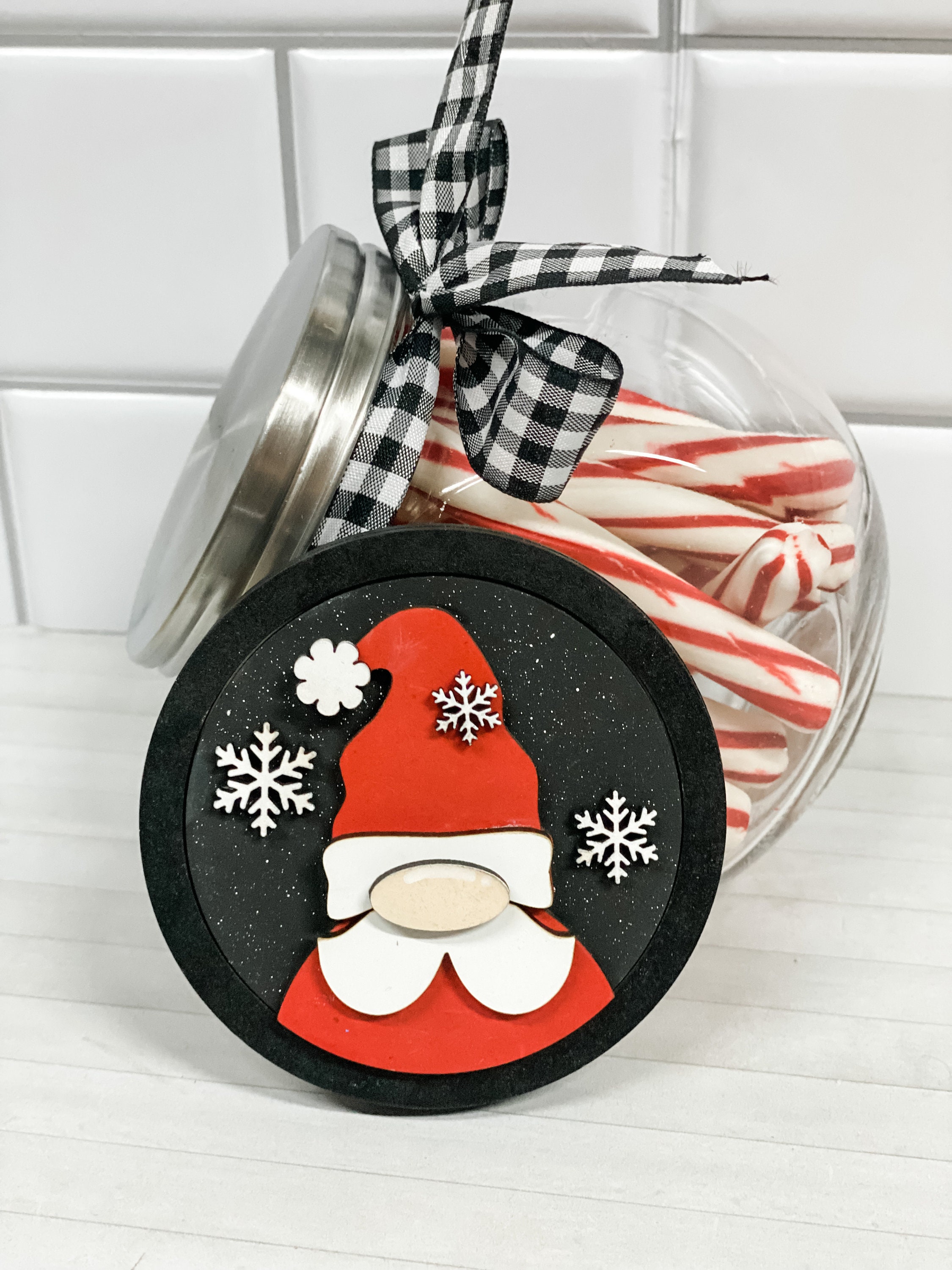 Seasonal Interchangeable 3" Circle Inserts for Mini Glass Container ...