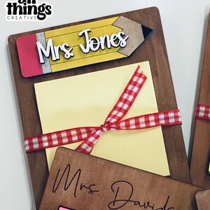 Teacher Appreciation Sticky Note Holder Custom Desk Organizer for End ...