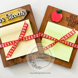Teacher Appreciation Sticky Note Holder Custom Desk - Etsy