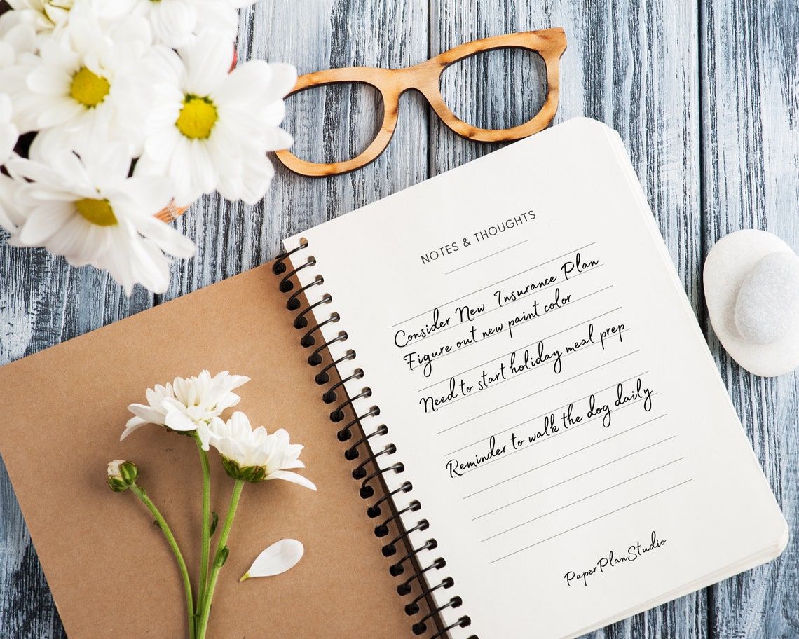 Minimal Checklist and Note Pad Letter & A4 Instant PDF Download ...