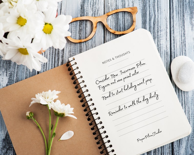 Minimal Checklist and Note Pad Letter & A4 Instant PDF Download ...