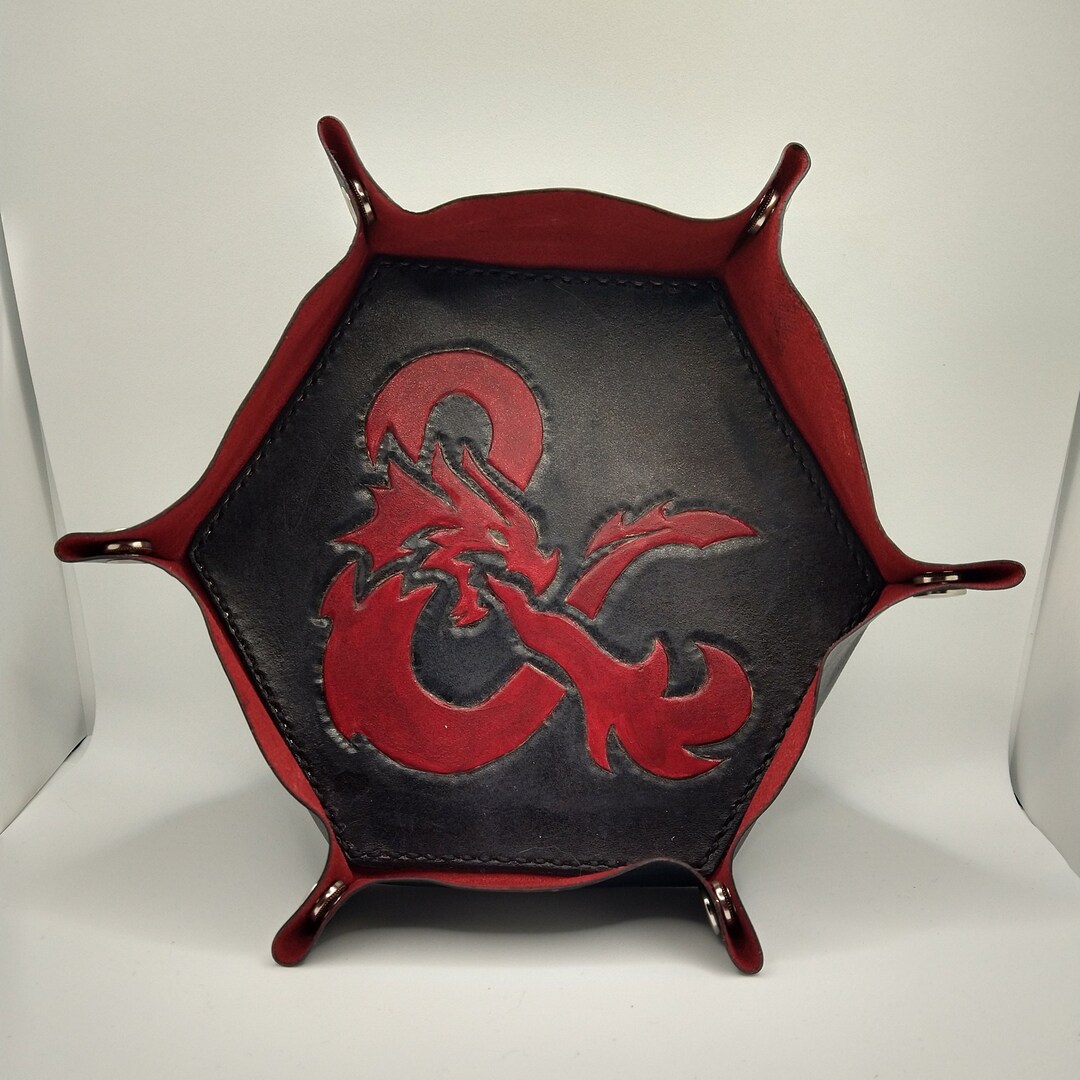 Dragon &, TTRPG, Leather Dice Tray - Etsy