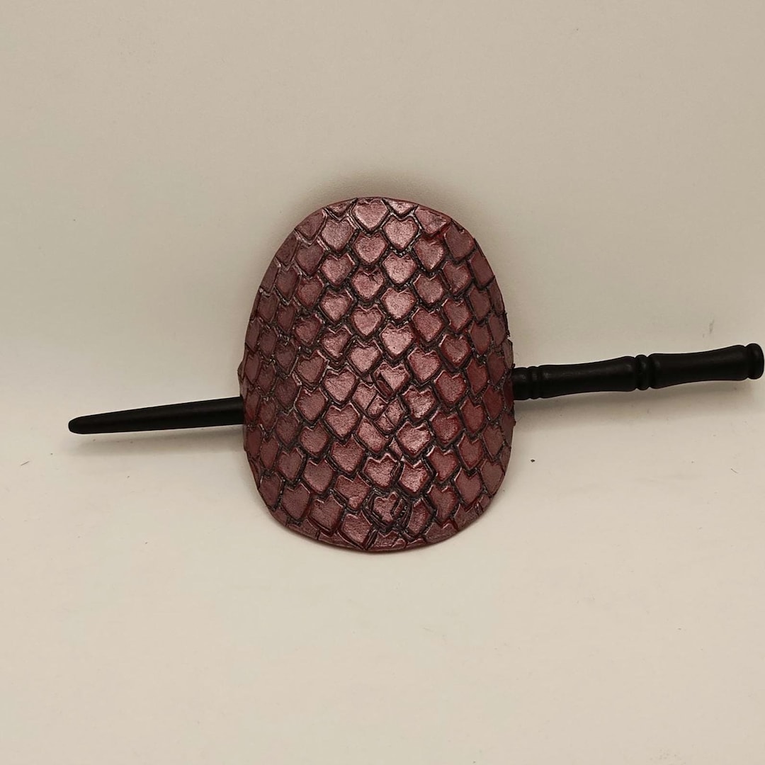Dragon Scale Leather Hair Slide / Bun Cover - Etsy