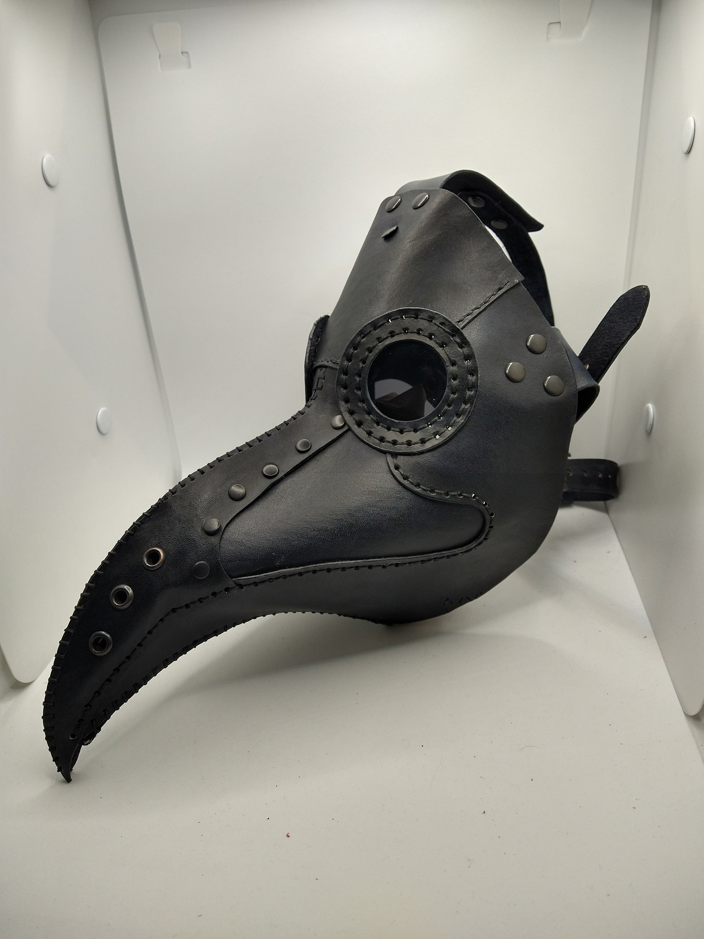 Handmade Leather Plague Doctor Mask With Custom Color Options - Etsy