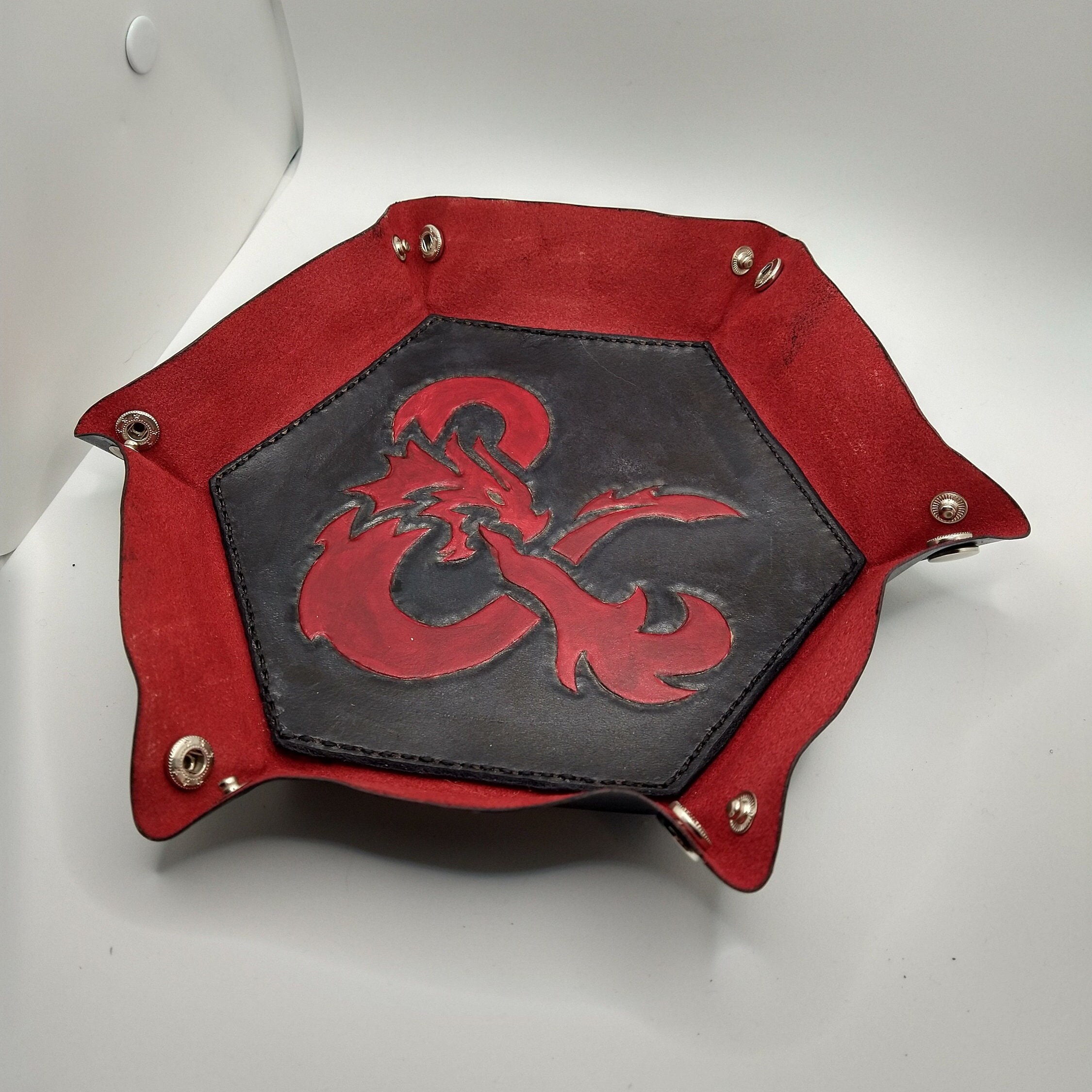 Dragon &, TTRPG, Leather Dice Tray - Etsy