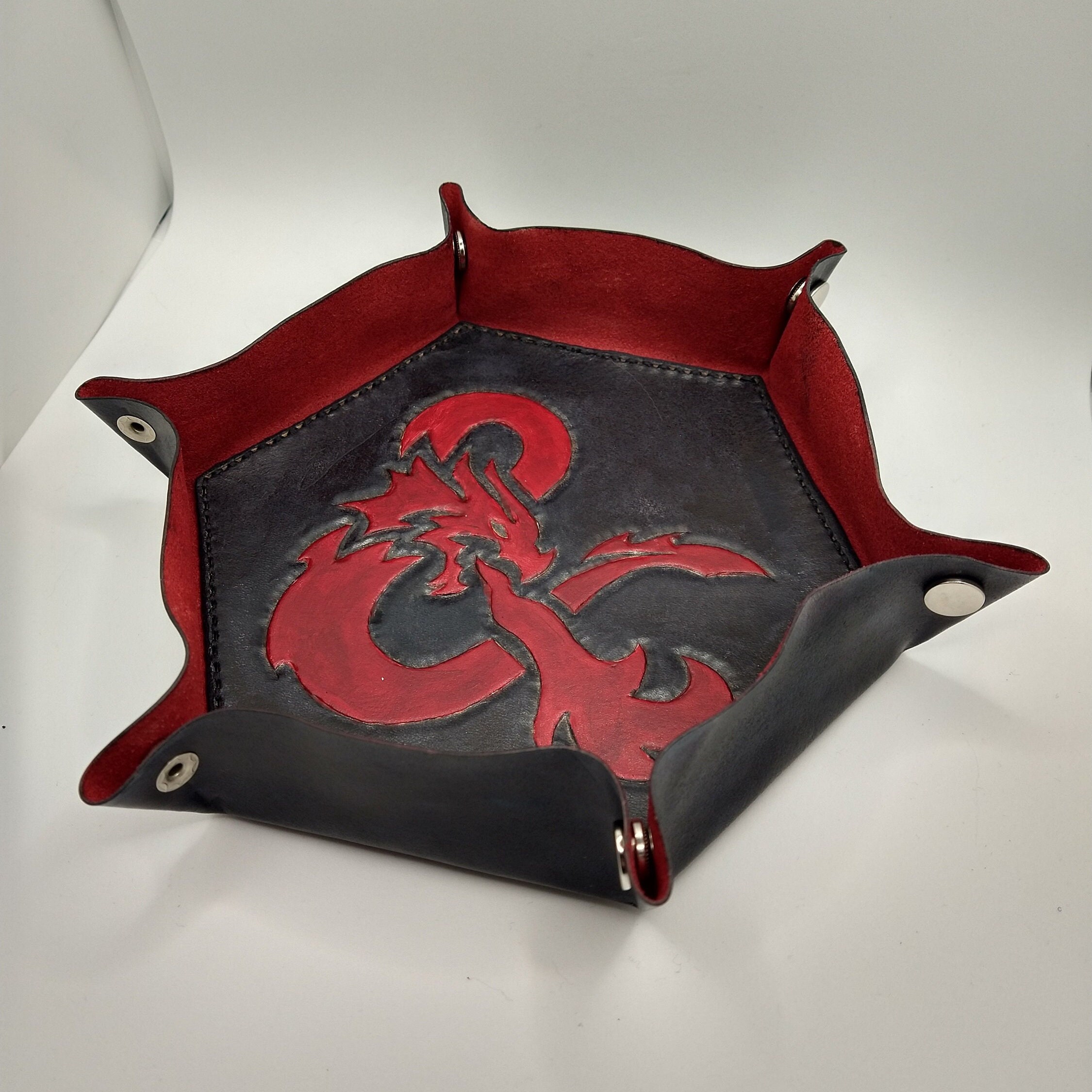 Dragon &, TTRPG, Leather Dice Tray - Etsy