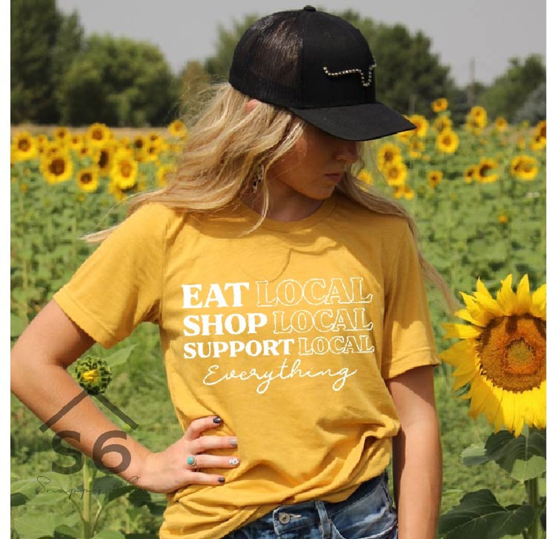 Eat, Shop, Support Local Everything Screen Print Transfer - White - Etsy