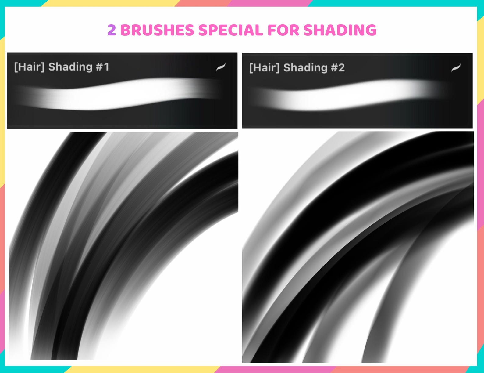 Procreate Hair Brushes Set | Strands, Curly, Ringlets, Dreads, Waves ...