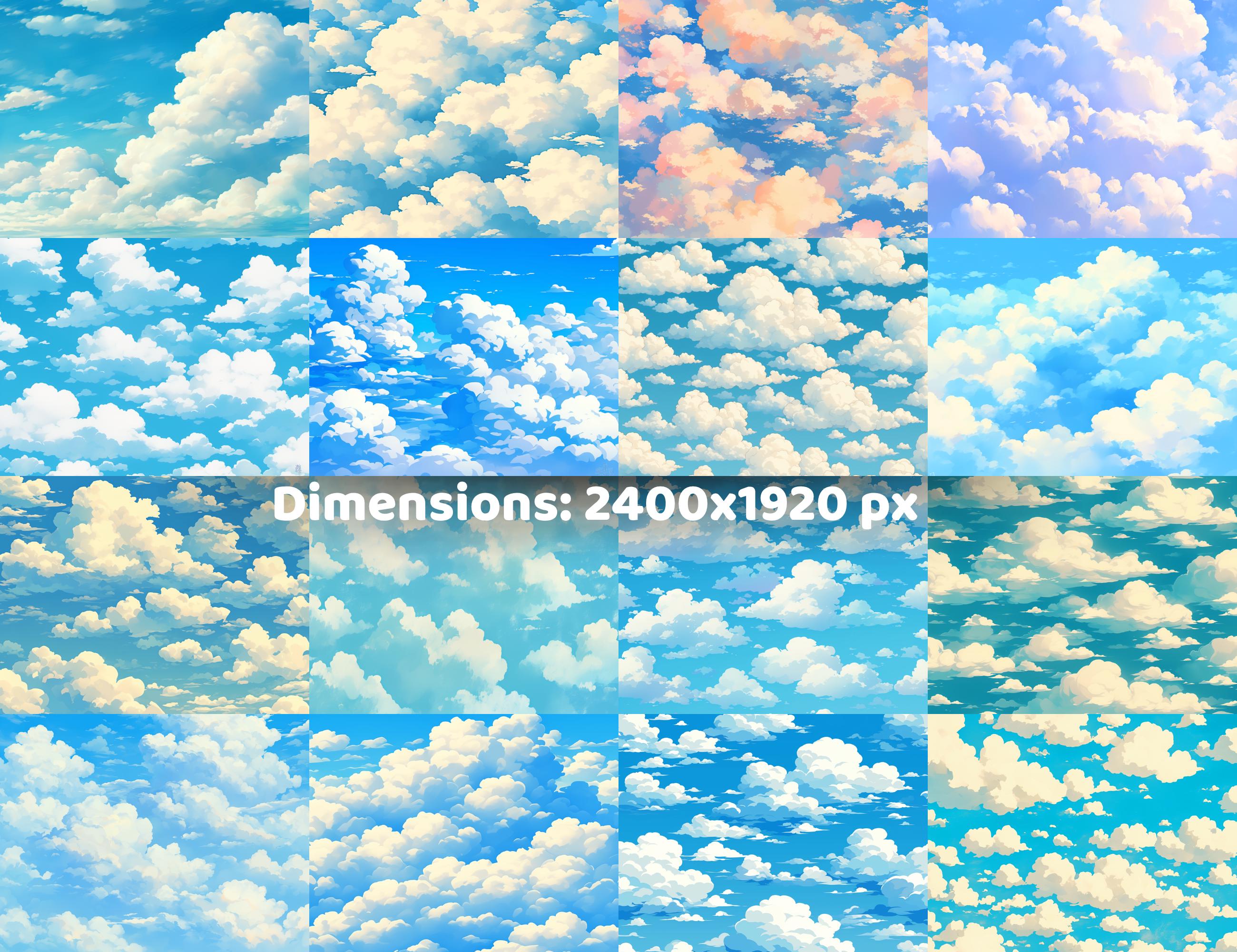 48 Studio Ghibli Inspired Nature PNG Pack | Transparent Sky, Grass ...