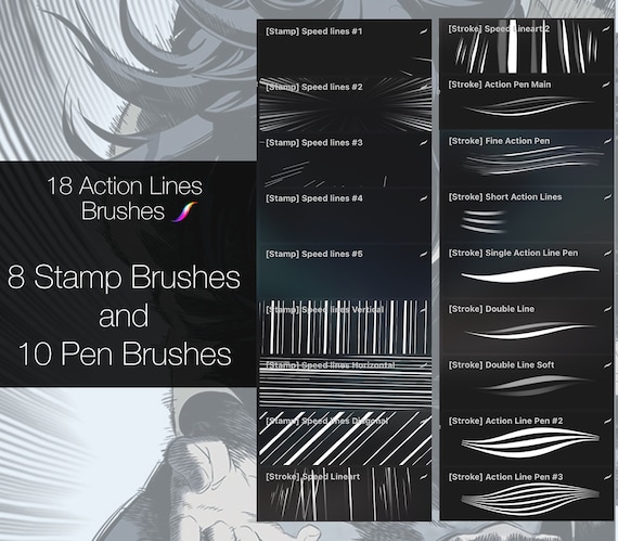 Speed Lines Photoshop Brushes