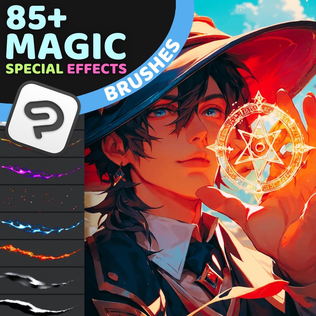 Clip Studio Paint Magic Effects Brushes | Fantasy Fire, Fairy Glow ...