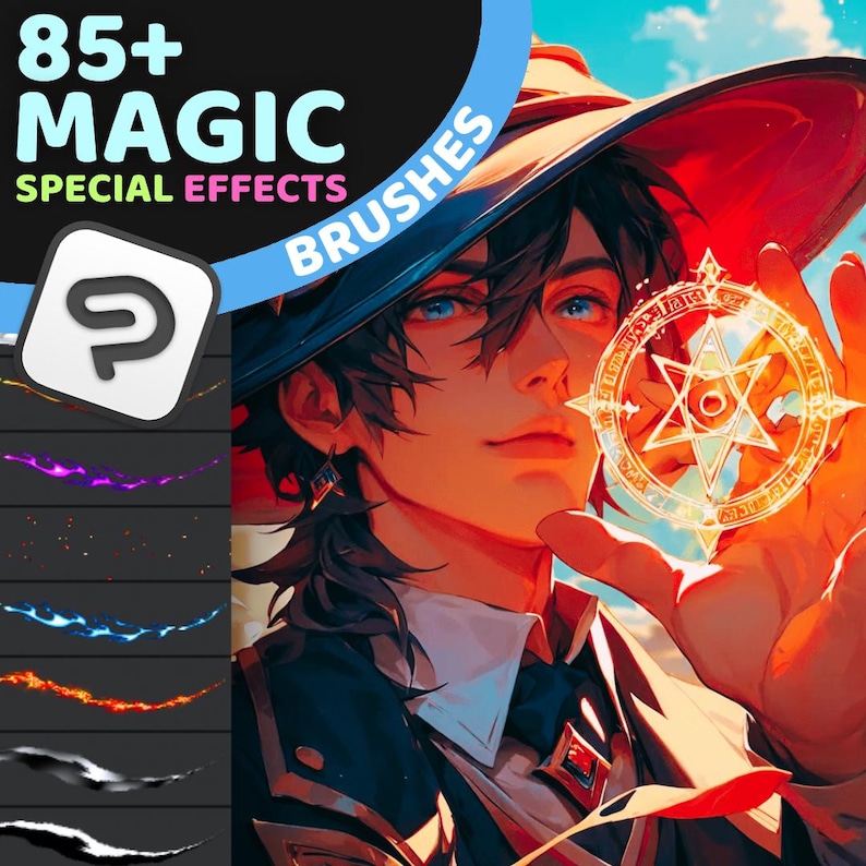Clip Studio Paint Magic Effects Brushes | Fantasy Fire, Fairy Glow ...
