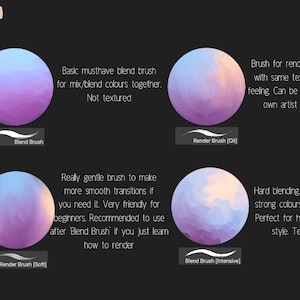 Blend and Render Brushes for Clip Studio Paint - Blending - Rendering - Portrait Brushes ...