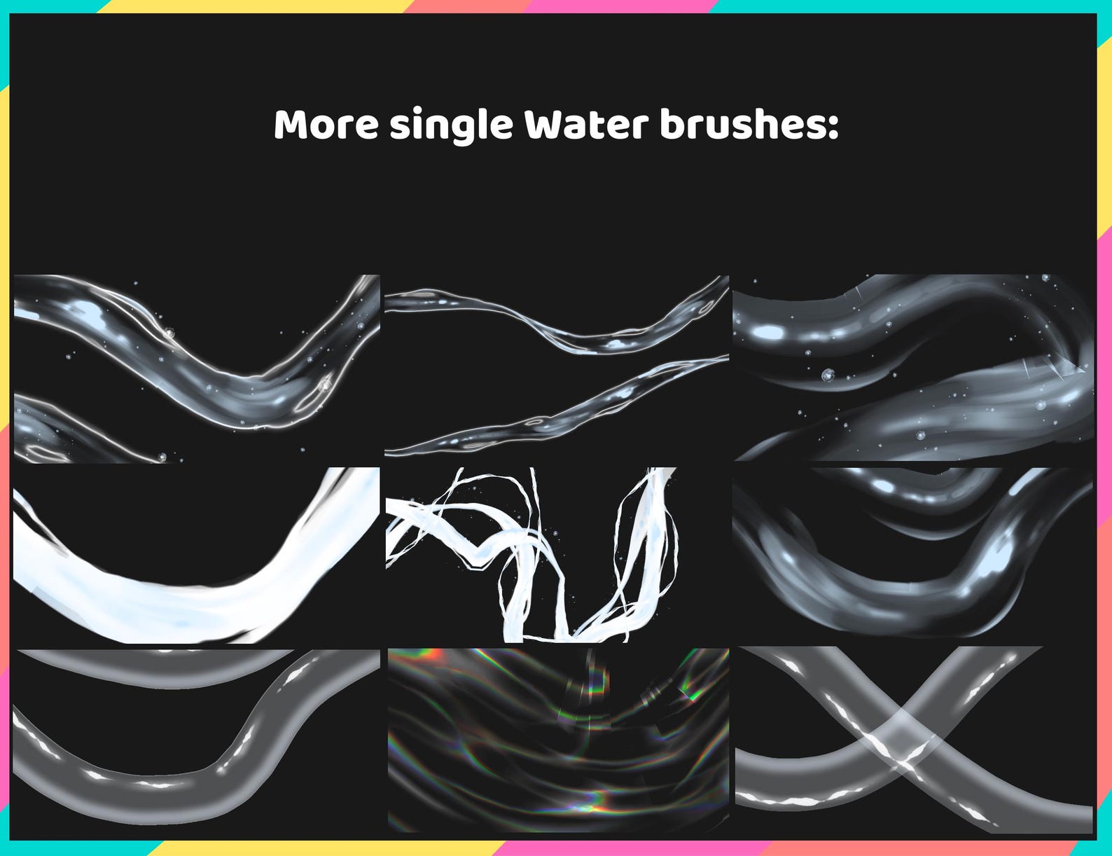 Clip Studio Paint Water Brushes Pack | 114 Professional Artist Brushes ...