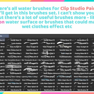 Clip Studio Paint Water Brushes Pack | 114 Professional Artist Brushes ...