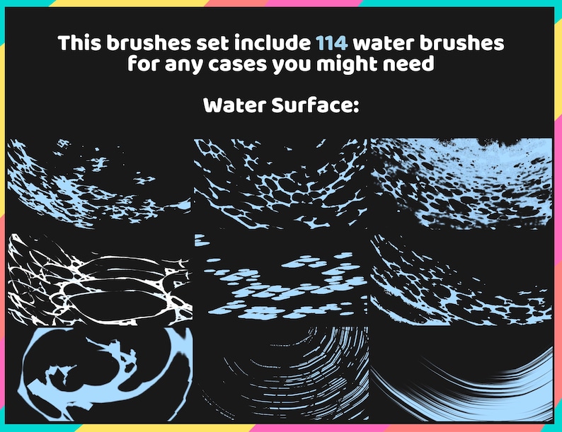 Clip Studio Paint Water Brushes Pack | 114 Professional Artist Brushes ...