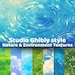 48 Studio Ghibli Inspired Nature PNG Pack | Transparent Sky, Grass ...