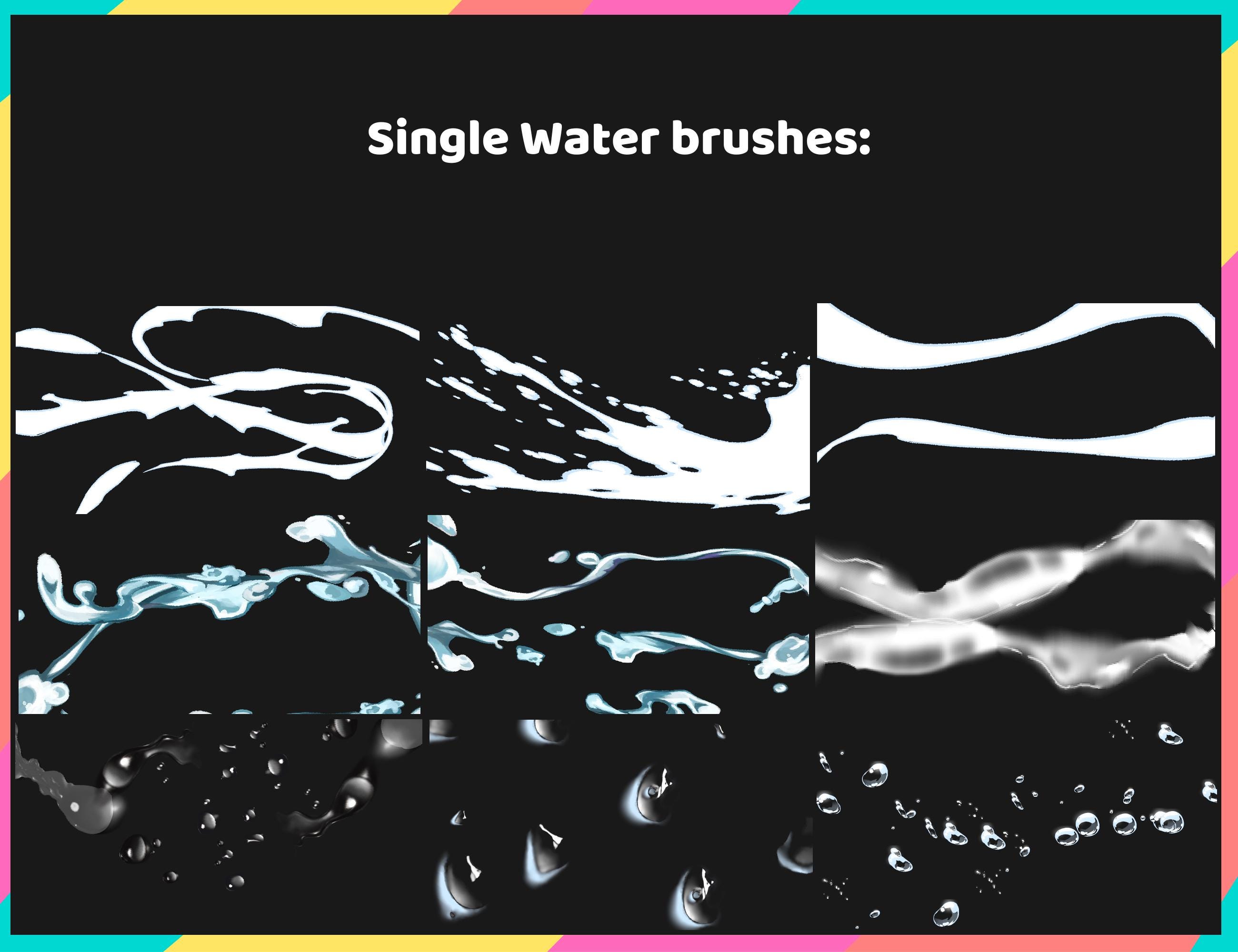 Clip Studio Paint Water Brushes Pack | 114 Professional Artist Brushes ...