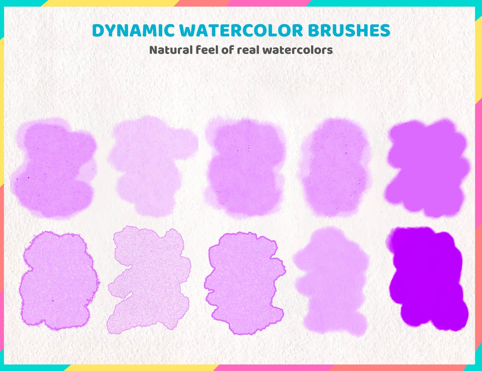 Clip Studio Paint Watercolor Brushes Set | Digital Painting Tools ...