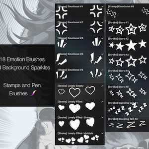 WEBTOON, Manhwa and Manga Action Lines Brushes for Procreate 35 Brushes ...