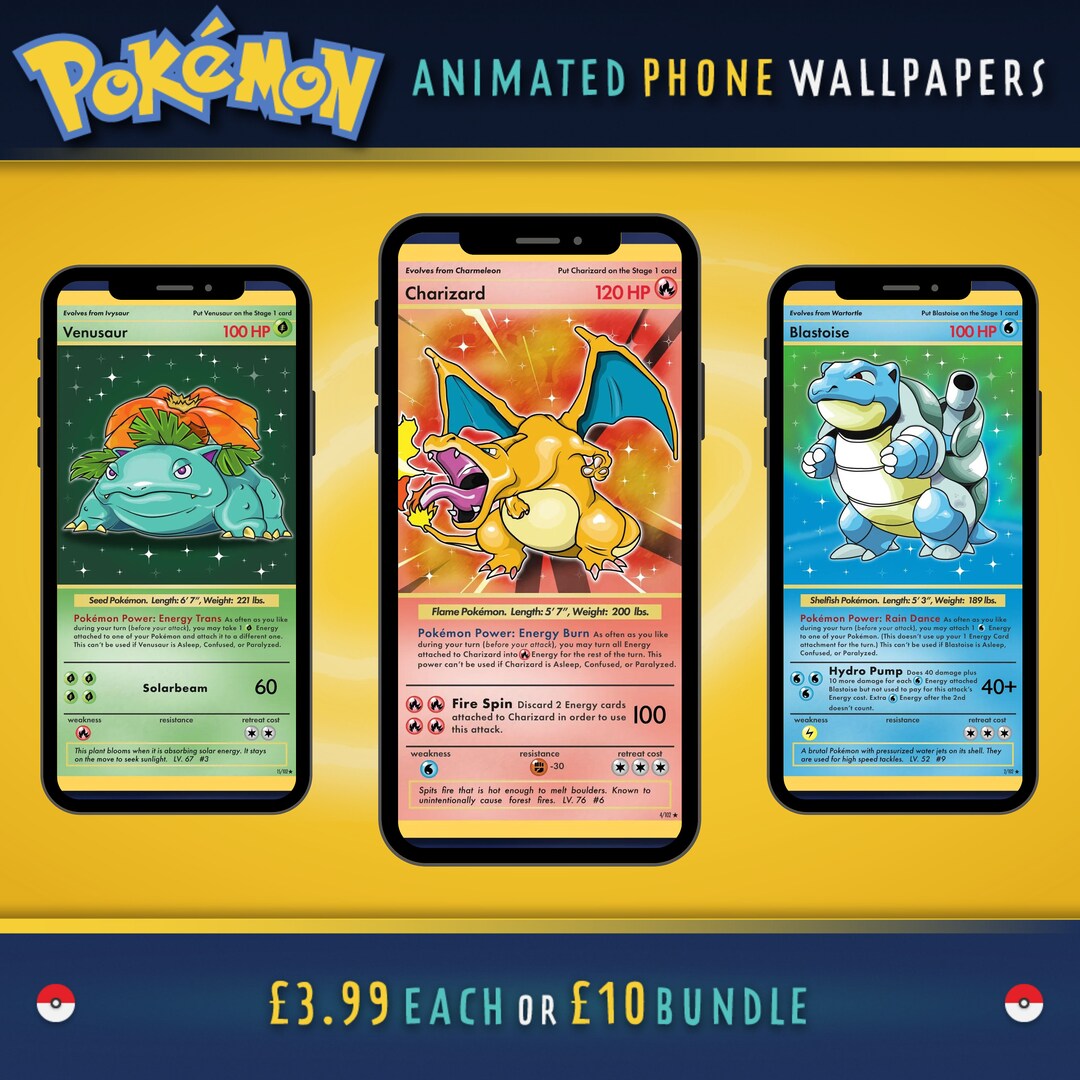 1 X Pokemon Animation Lock Screen Animated Background - Etsy