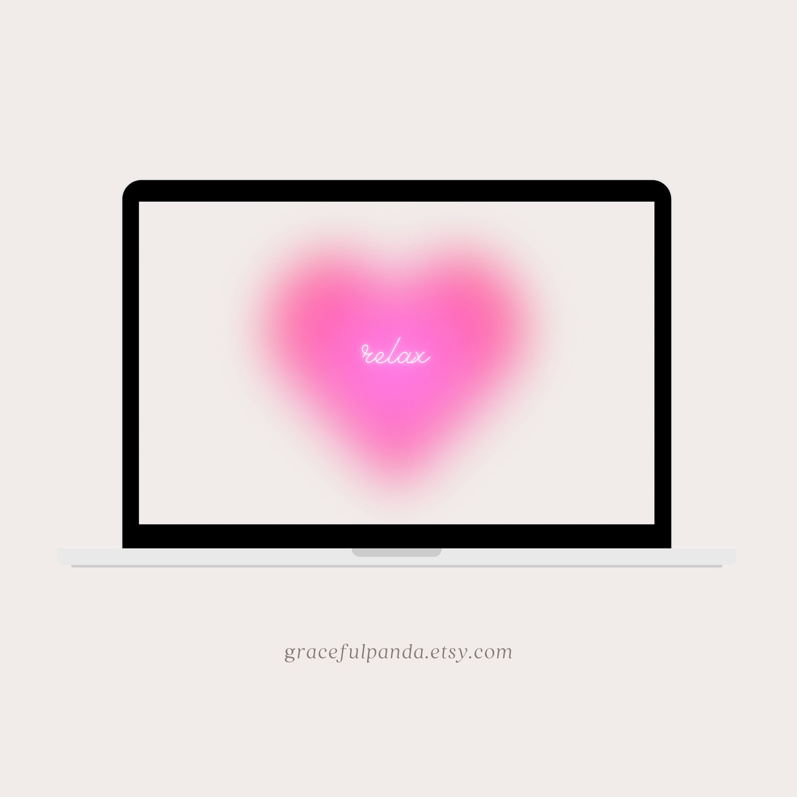 Motivational Desktop Wallpaper | Pink Aura Heart Theme - RELAX ...