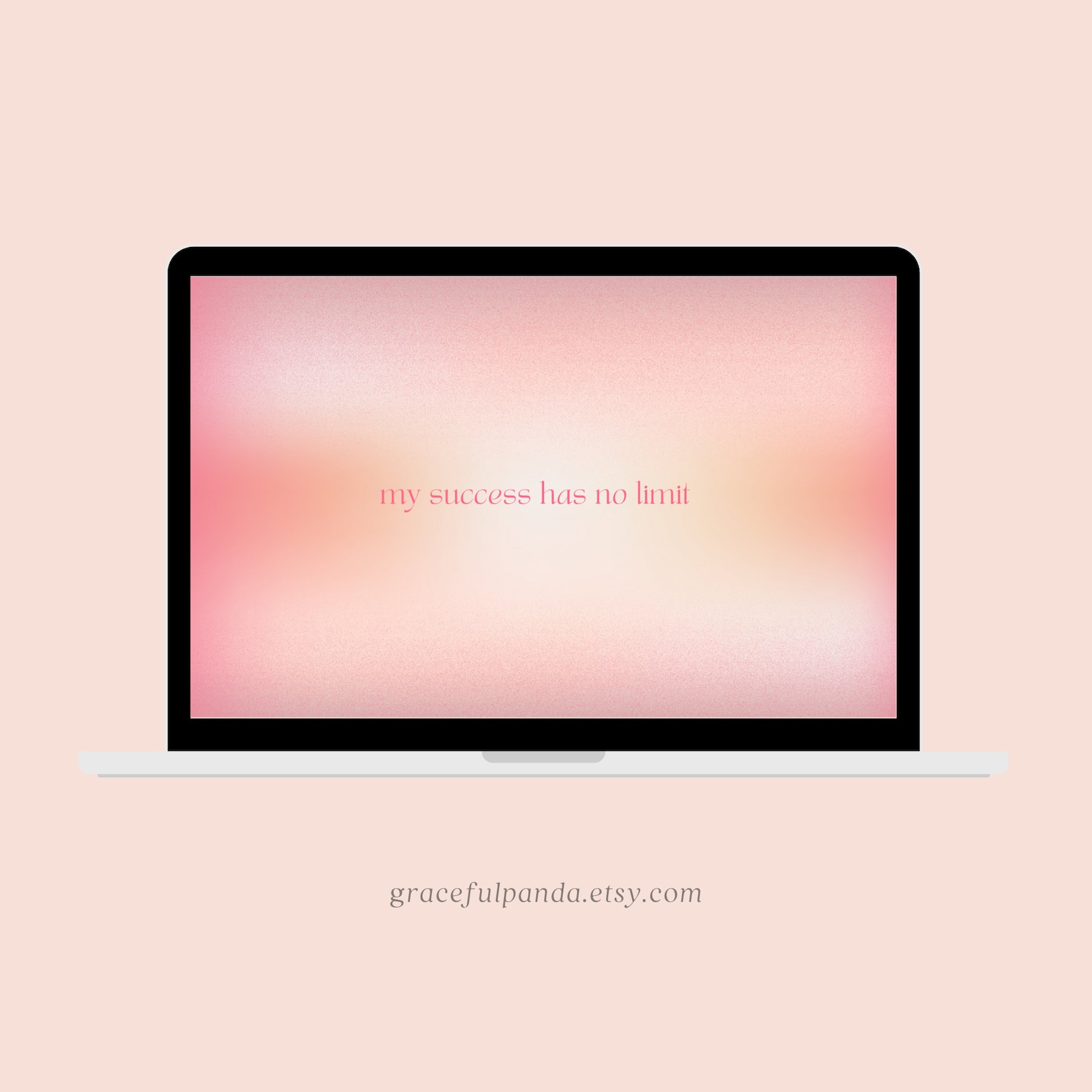 Motivational Desktop Wallpaper | Pink Gradient Theme - My Success ...