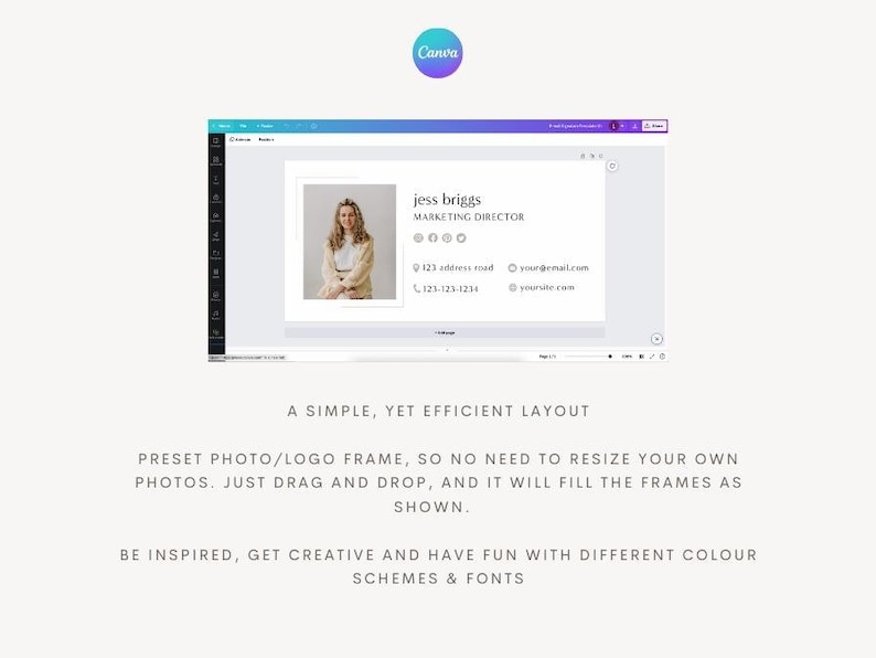 Customizable Email Signature Template for Canva Professional and ...