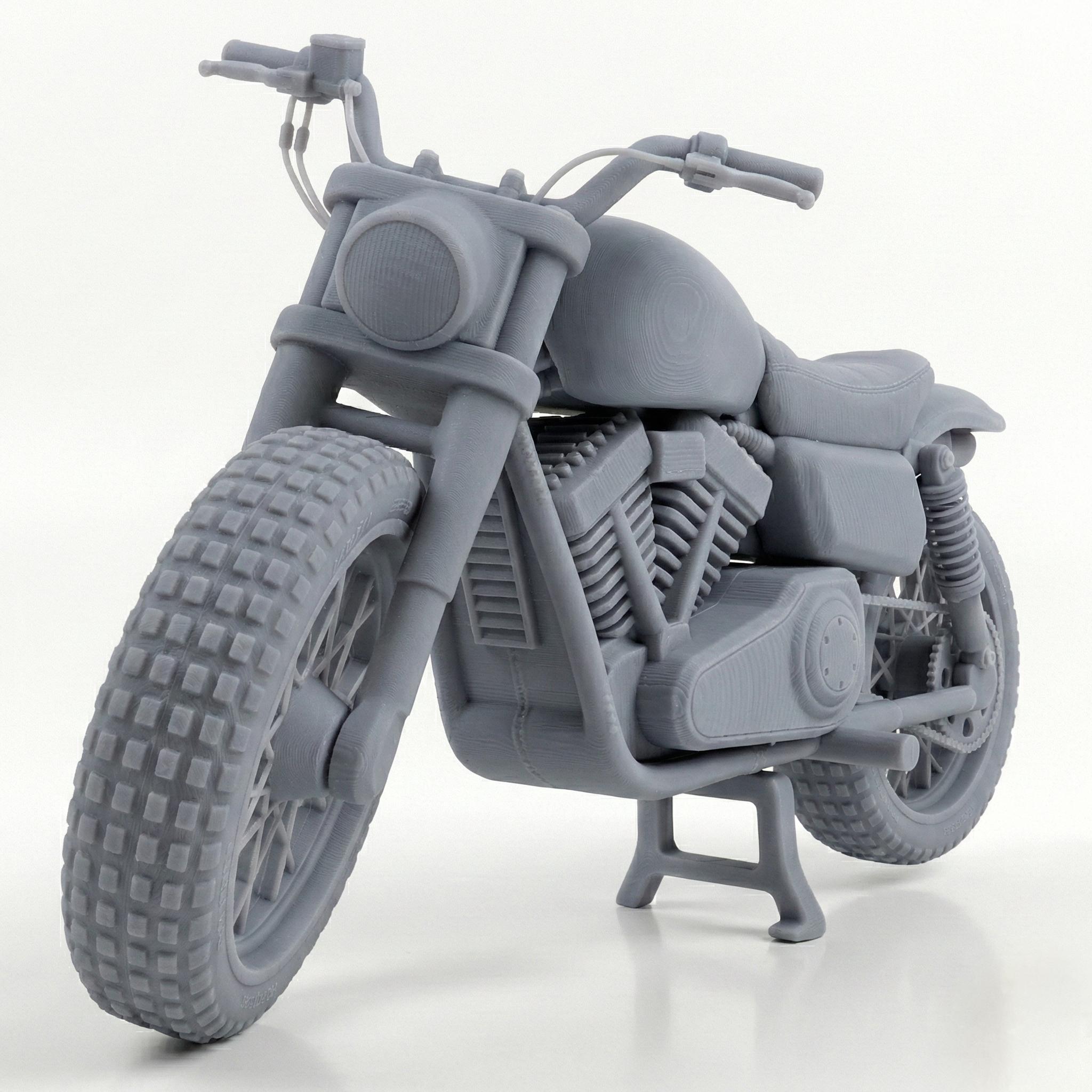 3D Printable Motorcycle STL File, High Detail Chopper Bike, STL for 3D ...