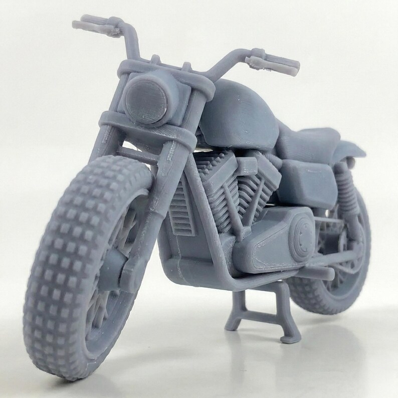 3D Printable Motorcycle STL File, High Detail Chopper Bike, STL for 3D ...
